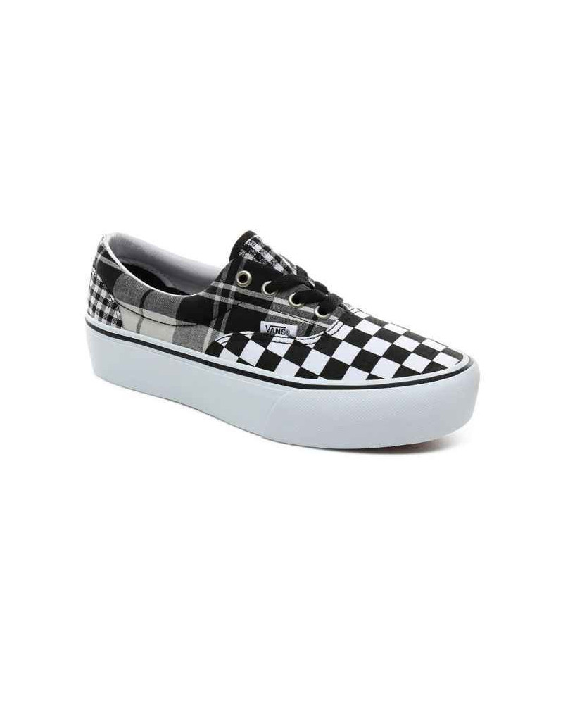 Vans Era Platform Plaid Checkerboard Black/True White | Vans Store