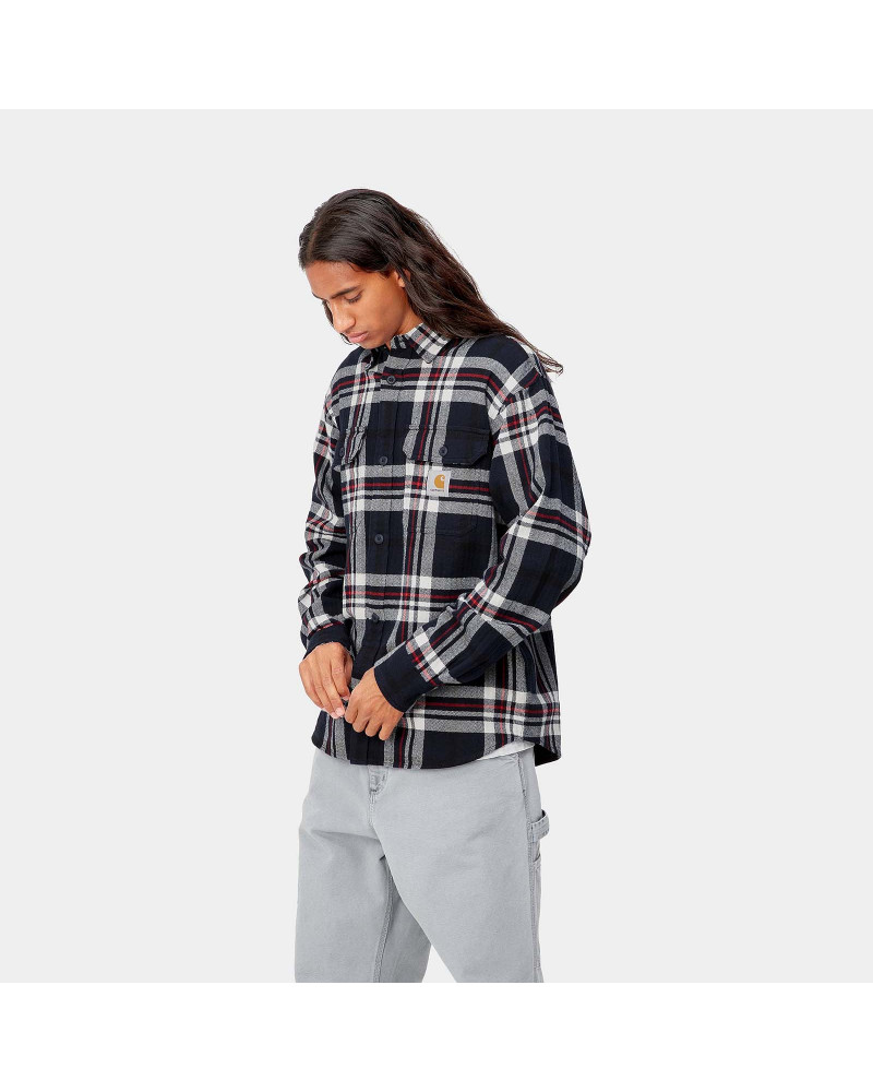 Carhartt Wip L/S Wallace Shirt Wallace Check Dark/Navy | Carhartt Wip