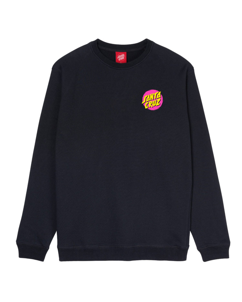 Santa Cruz Style Dot Crew Black | Santa Cruz Sweatshirt